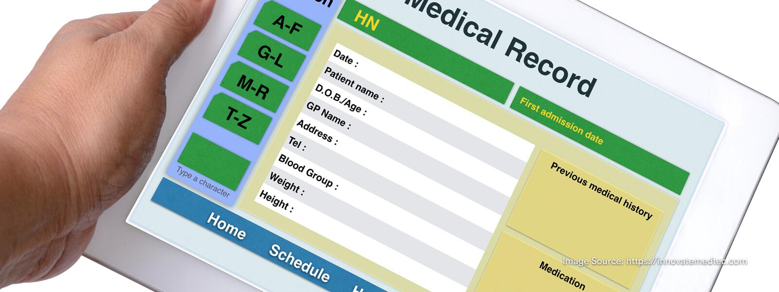 User interface for EMR/EHR development